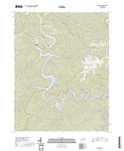 US Topo 7.5-minute map for Buckhorn KY – American Map Store