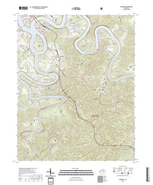 US Topo 7.5-minute map for Burnside KY – American Map Store