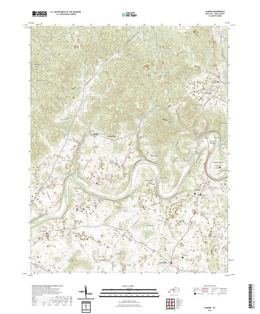 US Topo 7.5-minute map for Canmer KY – American Map Store