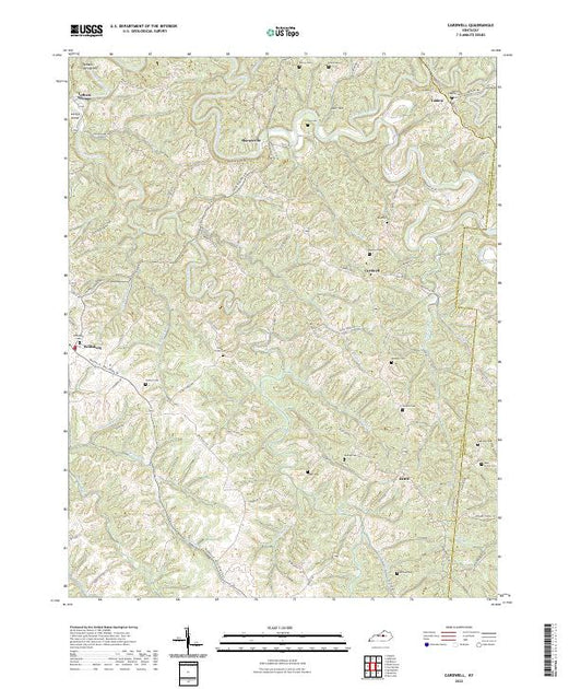 US Topo 7.5-minute map for Cardwell KY – American Map Store