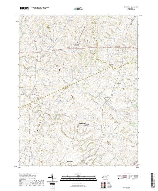 US Topo 7.5-minute map for Centerville KY – American Map Store