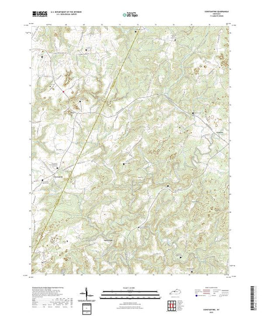 US Topo 7.5-minute map for Constantine KY – American Map Store