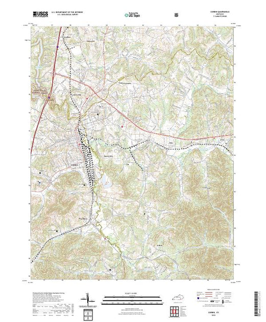 US Topo 7.5-minute map for Corbin KY – American Map Store