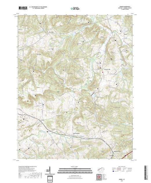 US Topo 7.5-minute map for Crider KY – American Map Store