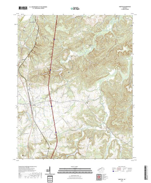US Topo 7.5-minute map for Crofton KY – American Map Store