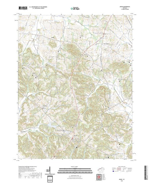 US Topo 7.5-minute map for Dixon KY – American Map Store