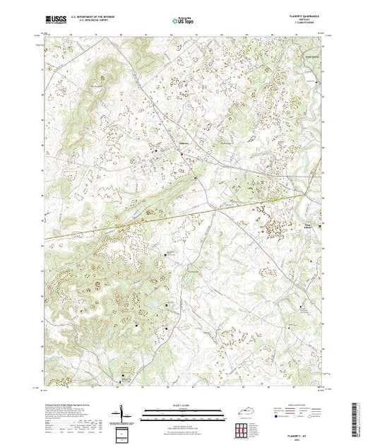 US Topo 7.5-minute map for Flaherty KY – American Map Store
