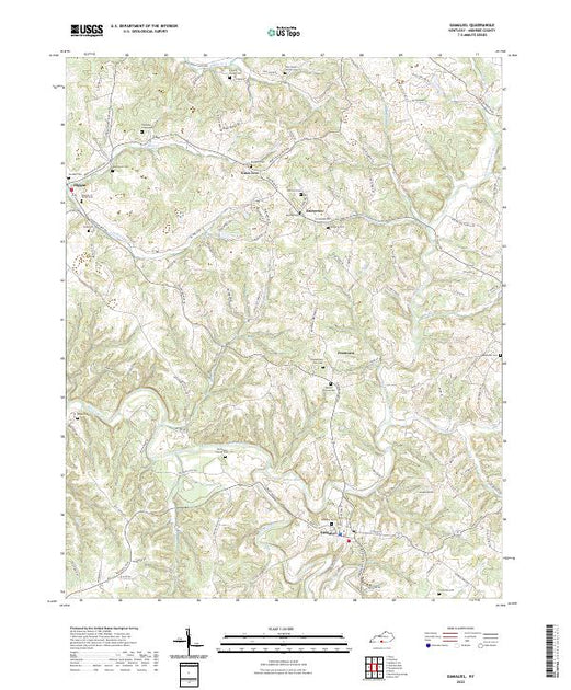 US Topo 7.5-minute map for Gamaliel KY – American Map Store
