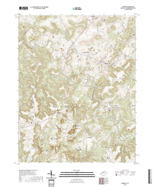 US Topo 7.5-minute map for Garfield KY – American Map Store