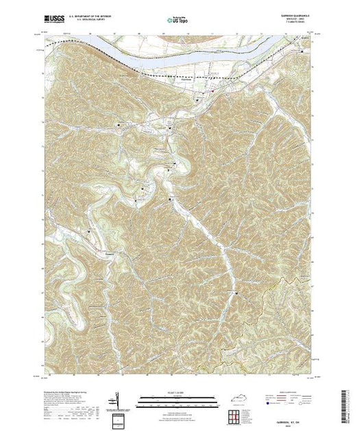 US Topo 7.5-minute map for Garrison KYOH – American Map Store