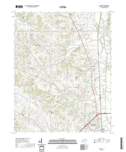 US Topo 7.5-minute map for Hickory KY – American Map Store