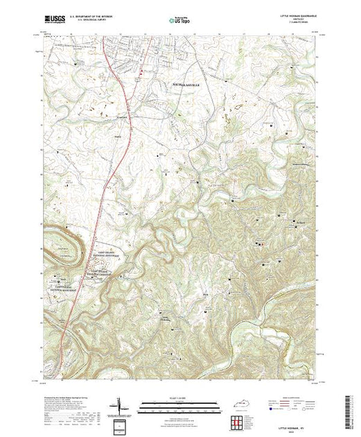 US Topo 7.5-minute map for Little Hickman KY – American Map Store