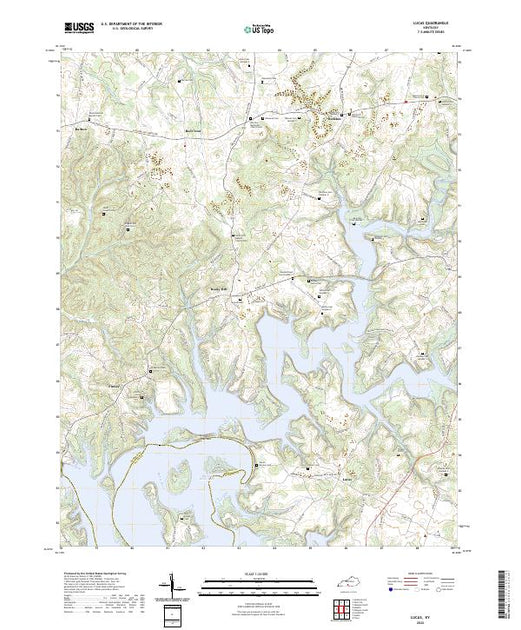 US Topo 7.5-minute map for Lucas KY – American Map Store