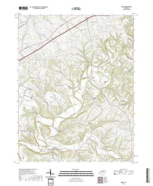 US Topo 7.5-minute map for Maud KY – American Map Store