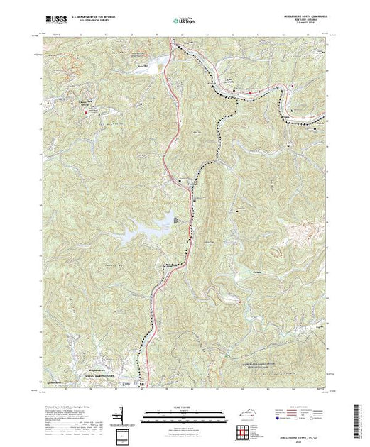US Topo 7.5-minute map for Middlesboro North KYVA – American Map Store