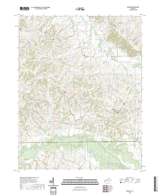 US Topo 7.5-minute map for Milburn KY – American Map Store