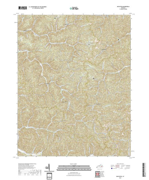 US Topo 7.5-minute map for Mistletoe KY – American Map Store