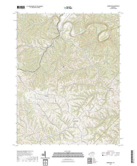US Topo 7.5-minute map for Moorefield KY – American Map Store