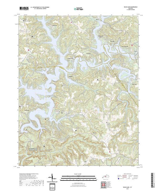 US Topo 7.5-minute map for Nolin Lake KY – American Map Store