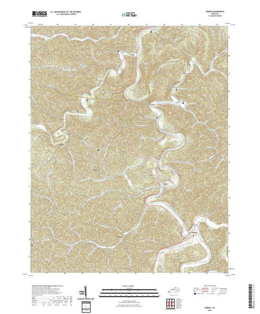 US Topo 7.5-minute map for Oneida KY – American Map Store