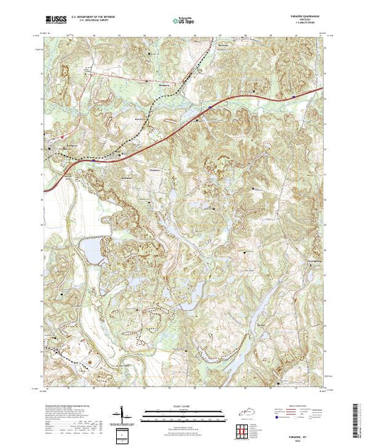 US Topo 7.5-minute map for Paradise KY – American Map Store