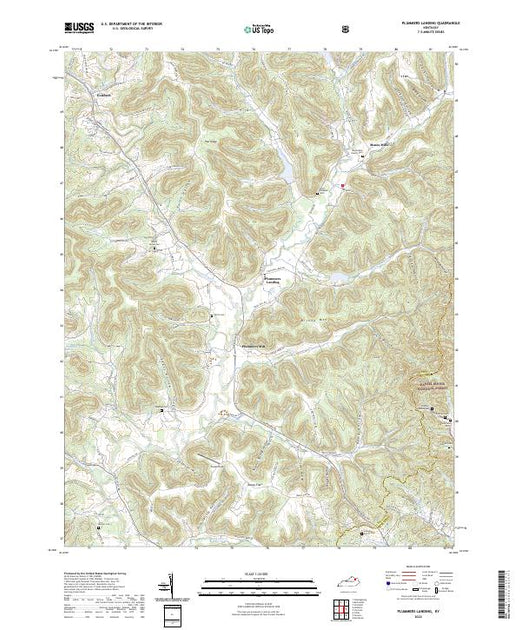 US Topo 7.5-minute map for Plummers Landing KY – American Map Store