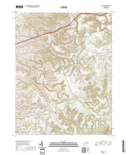 US Topo 7.5-minute map for Preston KY – American Map Store