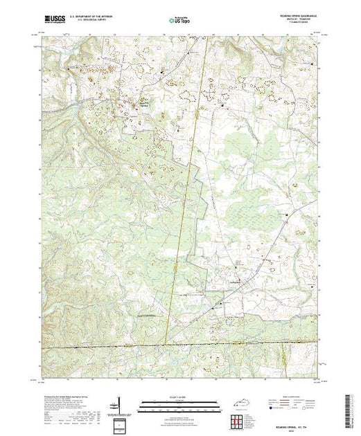 US Topo 7.5-minute map for Roaring Spring KYTN – American Map Store