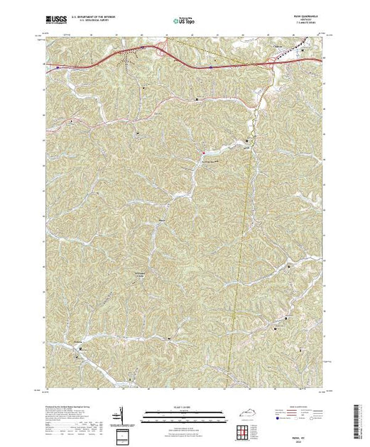 US Topo 7.5-minute map for Rush KY – American Map Store