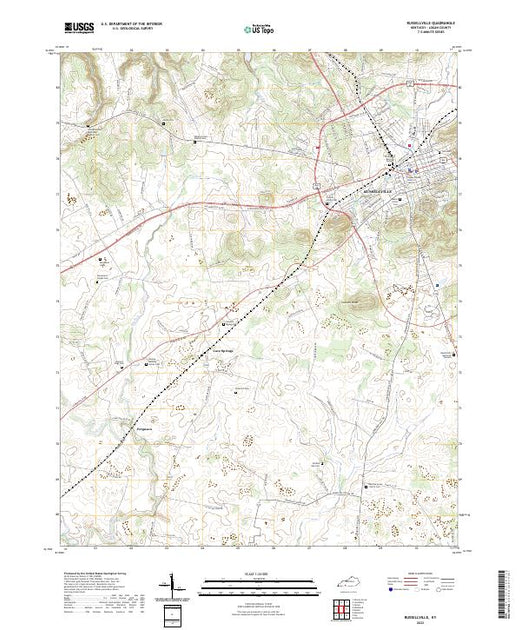 US Topo 7.5-minute map for Russellville KY – American Map Store