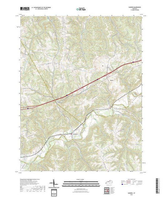 US Topo 7.5-minute map for Sanders KY – American Map Store