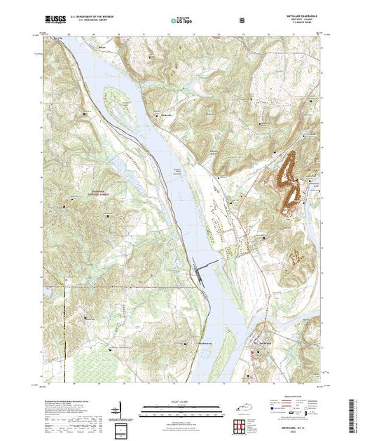 US Topo 7.5-minute map for Smithland KYIL – American Map Store
