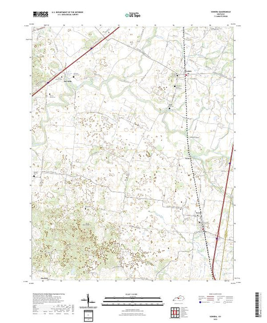 US Topo 7.5-minute map for Sonora KY – American Map Store