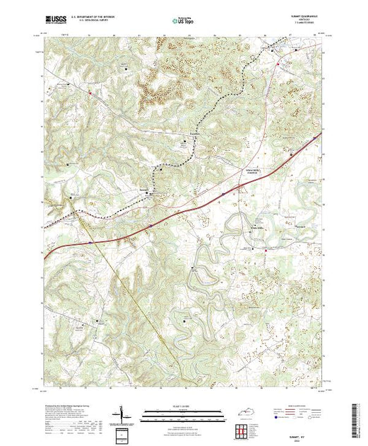US Topo 7.5-minute map for Summit KY – American Map Store