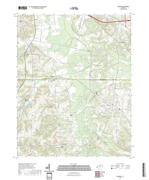 US Topo 7.5-minute map for Symsonia KY – American Map Store