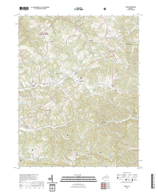US Topo 7.5-minute map for Tyner KY – American Map Store