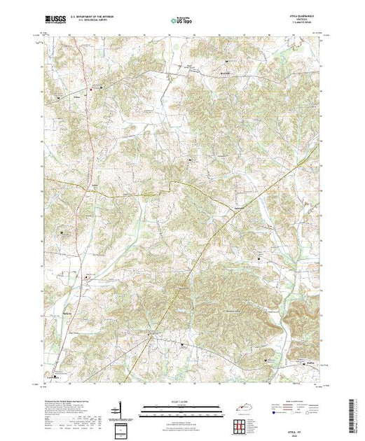 US Topo 7.5-minute map for Utica KY – American Map Store