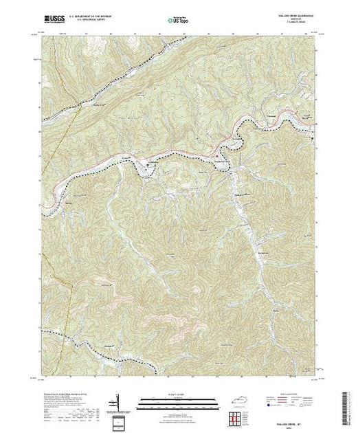 US Topo 7.5-minute map for Wallins Creek KY – American Map Store