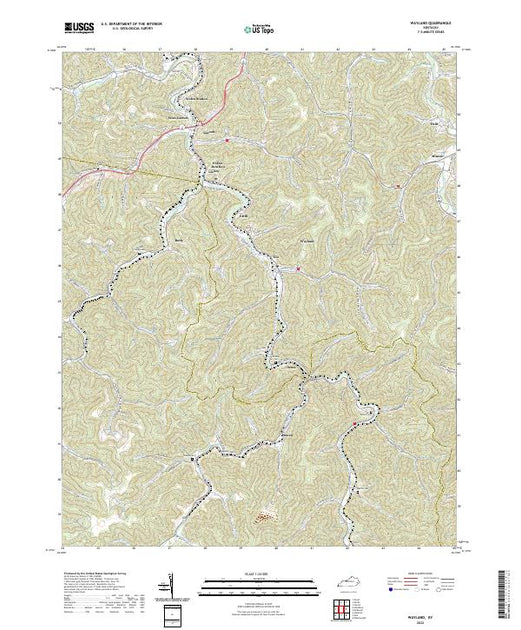 US Topo 7.5-minute map for Wayland KY – American Map Store