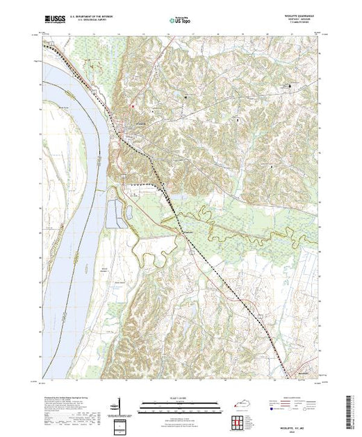 US Topo 7.5-minute map for Wickliffe KYMO – American Map Store