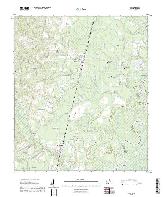 US Topo 7.5-minute map for Angie LAMS – American Map Store