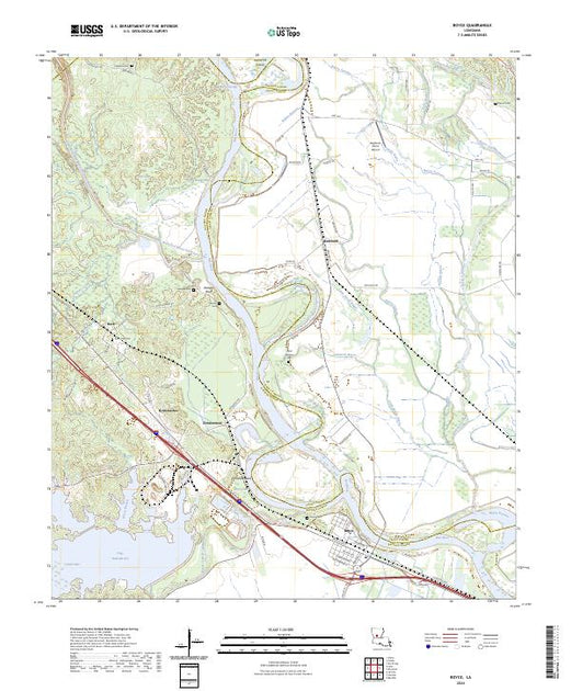 US Topo 7.5-minute map for Boyce LA – American Map Store