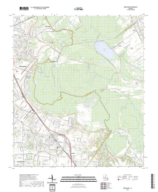 US Topo 7.5-minute map for Broussard LA – American Map Store