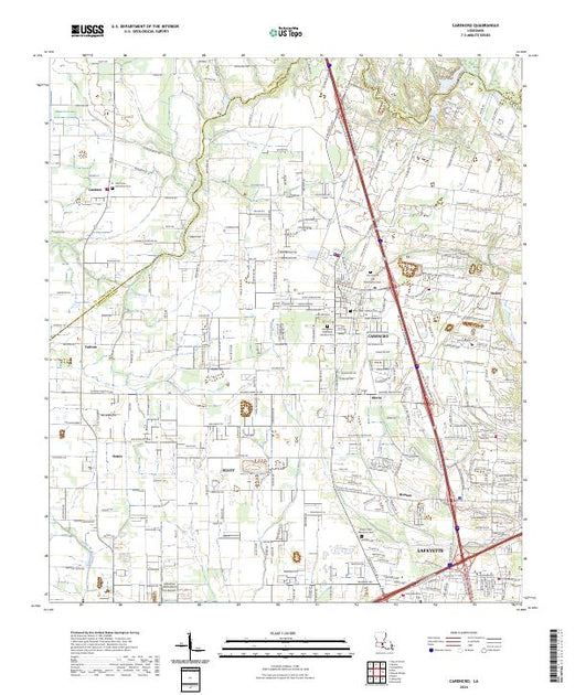 US Topo 7.5-minute map for Carencro LA – American Map Store