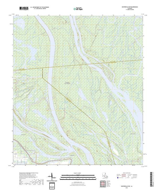 US Topo 7.5-minute map for Centerville NW LA – American Map Store