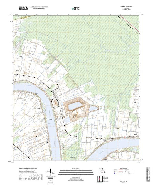 US Topo 7.5-minute map for Convent LA – American Map Store