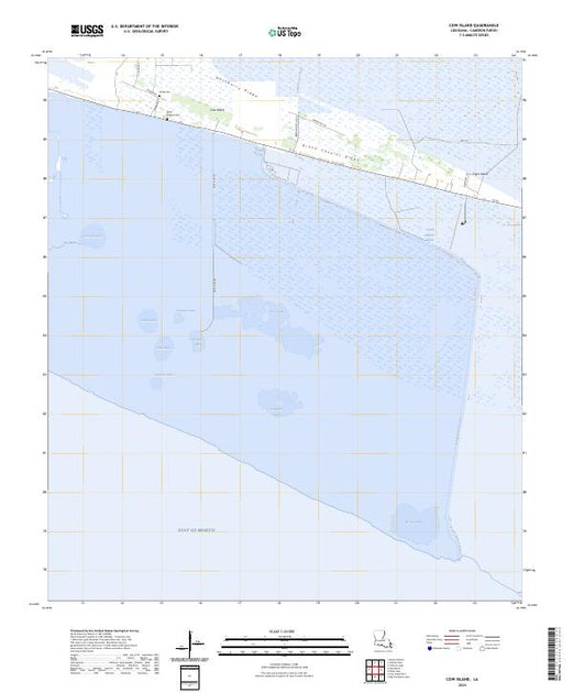 US Topo 7.5-minute map for Cow Island LA – American Map Store