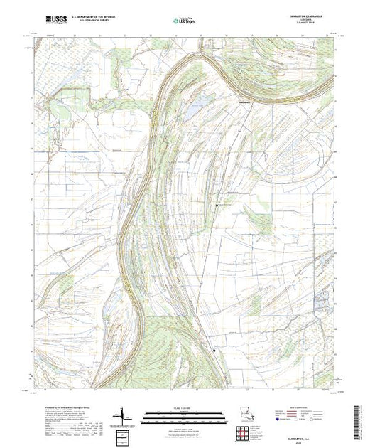 US Topo 7.5-minute map for Dunbarton LA – American Map Store