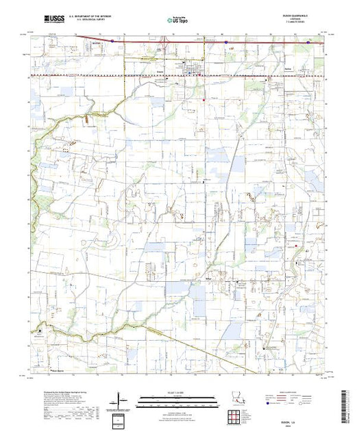 US Topo 7.5-minute map for Duson LA – American Map Store