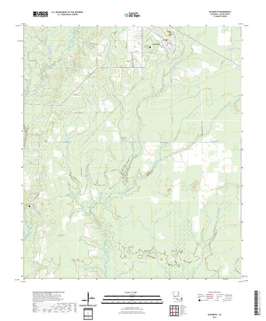 US Topo 7.5-minute map for Elizabeth LA – American Map Store